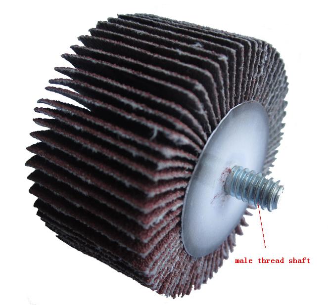 flap wheel with thread shaft, China flap wheel with thread shaft, flap ...